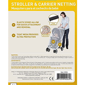 Jeep Mosquito Net for Strollers, Mosquito Net for Car Seat and Infant Carrier, Universal Size, Bug Cover, Weather Protection, White