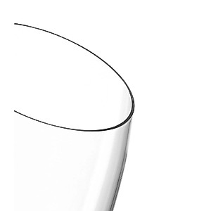 Biandeco Long Stem Wine Glasses Set of 6, 15.38 oz Premium Tempered Thin Rim Glasses for Drinking Red/White Wine, Crystal Clear Lead-Free Sturdy Glass - Made in Europe