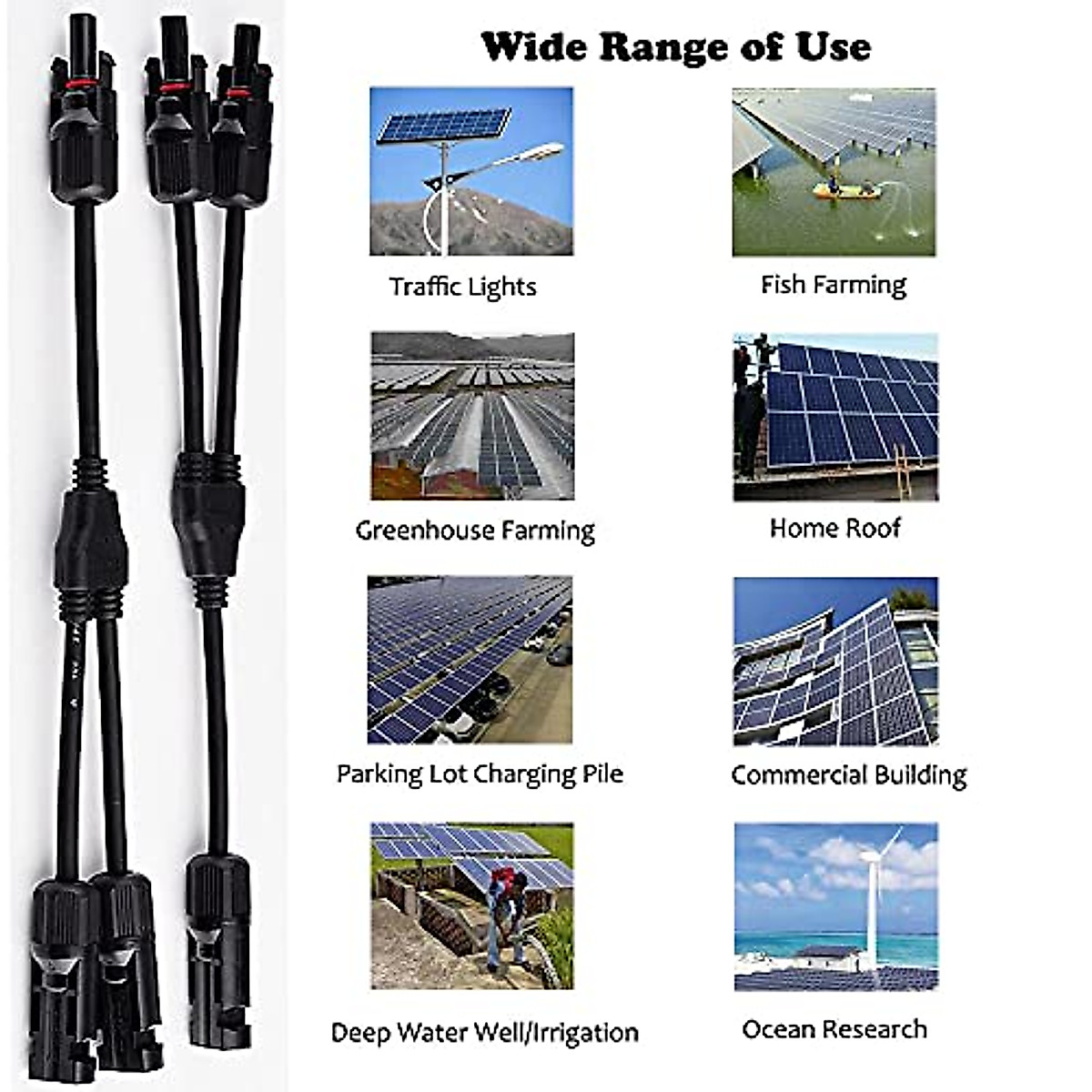 BAYM Metal Spanner 2 to 1 Solar Panel 3 to 1 Y Branch Cable Connector 4 to 1 Solar Wire Connector Y-Type Y3 Y4 Y5 Coupler Combiner (Y3 2pair+ Spanner 1pair)
