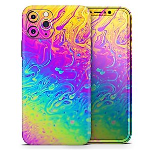 Design Skinz Neon Color Fushion V2 Protective Vinyl Decal Wrap Skin Cover Compatible with The Apple iPhone 11 Pro Max (Screen Trim & Back Glass Skin)