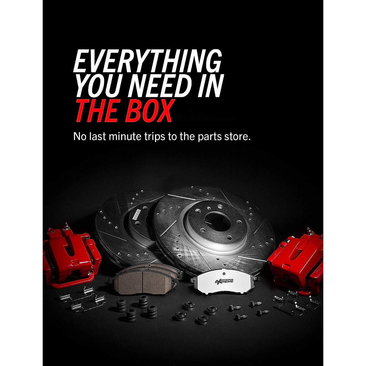 Power Stop KC8842A-26 Front and Rear Z26 Street Warrior Brake Pad and Rotor Kit with Red Powder Coated Calipers For BMW 328i 2011-2013 [Model Specific]