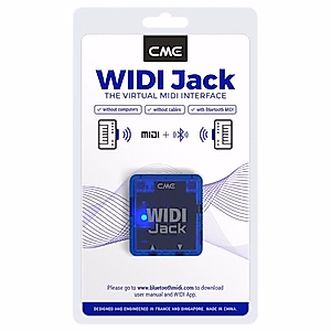 CME WIDI Jack - Bluetooth MIDI Interface for TRS/DIN MIDI devices - Power by MIDI Out or usb-c - Ultra low 3ms latency wireless MIDI for Synthesizer EWI Keytar Pedalboard Digital Piano