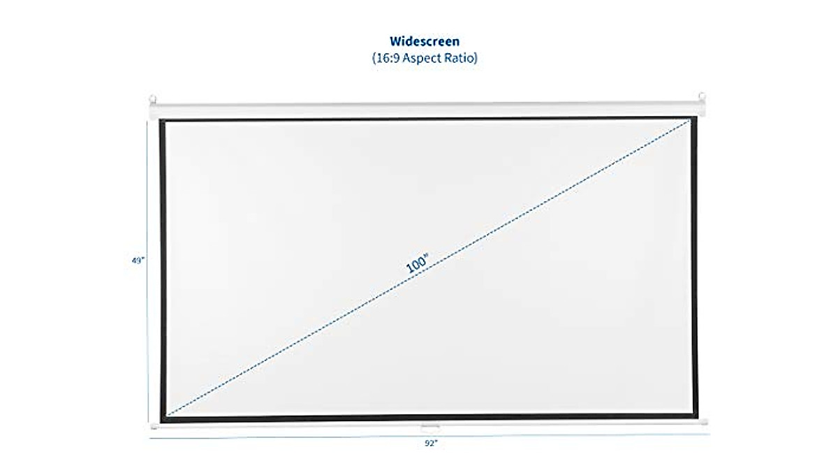 VIVO 100-inch Projection Screen - HD, 4K, 3D in Durable Metal Casing