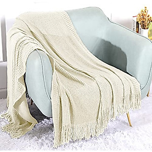 Super Soft Throw Blanket Lightweight Cozy Warm Fluffy Throw Blankets for Couch Bed Sofa 50x60 Inches White
