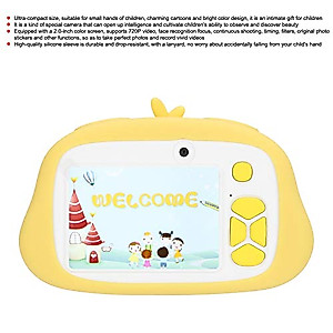 Jopwkuin Children Camera, Duck Children Camera Durable and Drop‑Resistant Supports 720P Video Portable Digital Camera with a Lanyard for Intimate Gift for Children