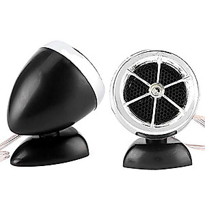 Acouto Car Speakers 1200W 12V Tweeter Mini Horn Music Dome Loudspeaker Audio Speaker for Car Audio System Car Door Speakers Car Audio Tweeters(Silver)