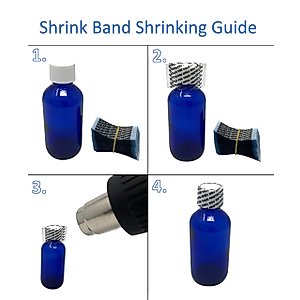 48 x 28 mm Clear Perforated Shrink Band for Child-Resistant Liquid Bottles, Woozy Bottles, Large Boston Round Bottles and More. [Compatible Diameter Range: 3/4" – 1”] - Bundle of 250