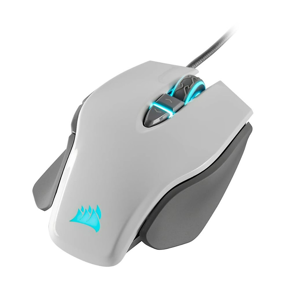 Corsair M65 RGB Elite - FPS Gaming Mouse - 18,000 DPI Optical Sensor - Adjustable DPI Sniper Button - Tunable Weights - White
