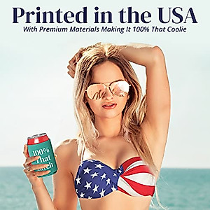 Sassy, Waterproof 100% That Turquoise Can Cooler. Durable Neoprene Beer, Soda, Water, or Other Beverage Sleeve. Novelty Drink Coolie is a Great Party or Bday Gift for Your Friend or Sister, 12 oz