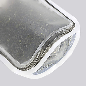 Pack of 100 Refillable FDA Compliant Translucent Mason Jar Design Snack Storage Stand-Up Zip Seal Pouch (Red, 3oz)