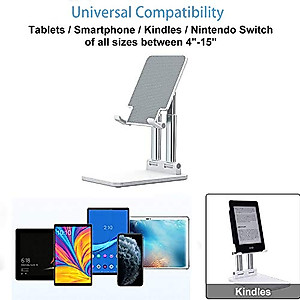 Portable Monitor Stand-Tablet Stand,Foldable &Adjustable,Super Sturdy,Tablet Holder Stand for Desk Compatible with iPad Pro/Tablets/Portable Monitor 7"-15.6", Stand Holder for Surface Pro(Black)