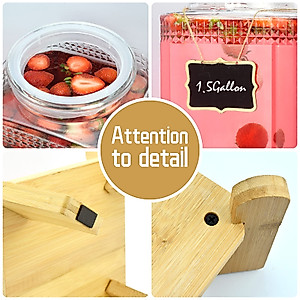 1.5 Gallon Glass Beverage Dispenser With Stand(Natual Bamboo). Water Drink Dispensers for Parties With Stainless Steel Spigot 100% Leakproof.Perfect For Parties And Daily Use.