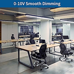 DAKASON 4FT Linkable LED Linear Light, 40W Replacing 120W, 3000K/4000K/5000K CCT Selectable, Commercial Linear Lighting Fixture for Office, Dimmable Suspended Lighting for School, Market, 1Pack