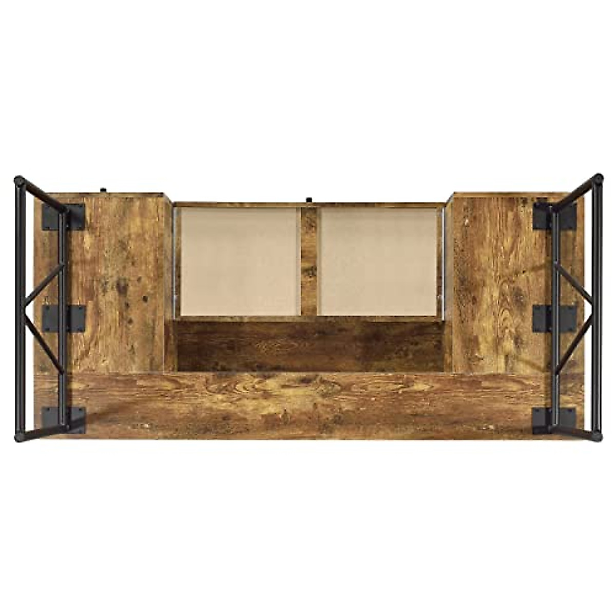 COASTER Analiese 4-Drawer Writing Desk Antique Nutmeg and Black