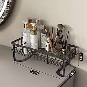 BriCabel Over The Toilet Storage - Bathroom Organizer Above Toilet Storage Shelf, Multifunctional Space Saver Countertop Metal Rack (1-Tier)