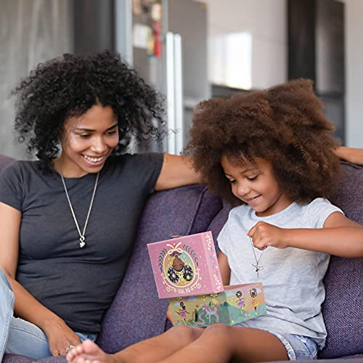 Jewelkeeper Girl's Musical Jewelry Storage Box with Pullout Drawer and Black Ballerina, Little Queen Design, Swan Lake Tune