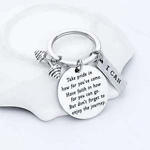 FUSTMW Fitness Gifts Bodybuilder Keychain Dumbbell Gifts Fitness Trainer Gift Gym Workout Jewelry for Fitness Instructor Gift