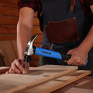 REAL STEEL Jacketed Graphite Magnetic 22 Oz Head Milled Face Framing Hammer with Straight Claw 0503