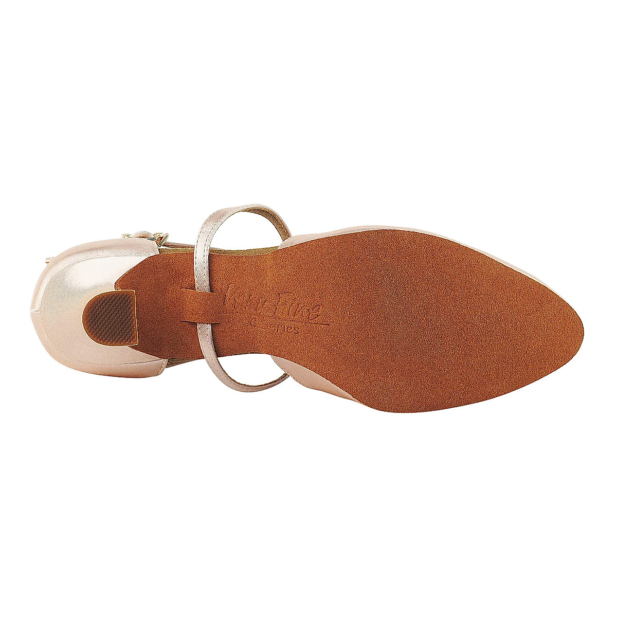 Very Fine Melody Womens Flesh Satin Smooth Latin Ballroom Dance Shoes 2.5" Spool Heel US Size 9 M