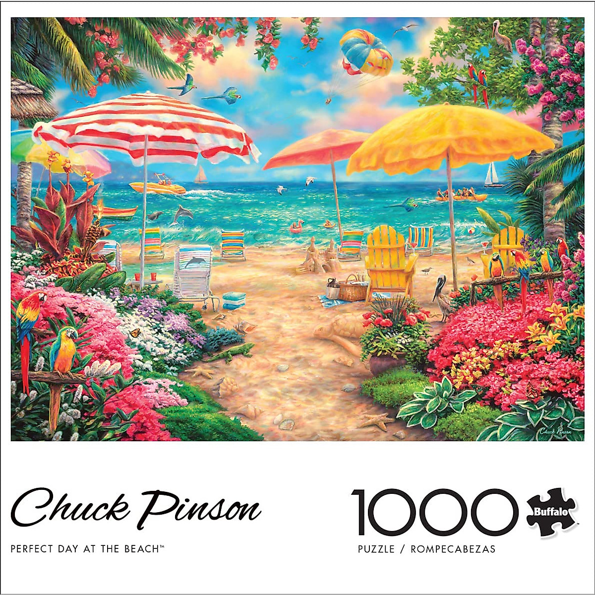 Buffalo Games - Chuck Pinson - Perfect Day at The Beach - 1000 Piece Jigsaw Puzzle
