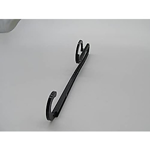 NAHANCO 305078048 Plastic Scarf/Tights/Leggings Hanger, 7 1/4", Black (Pack of 100)