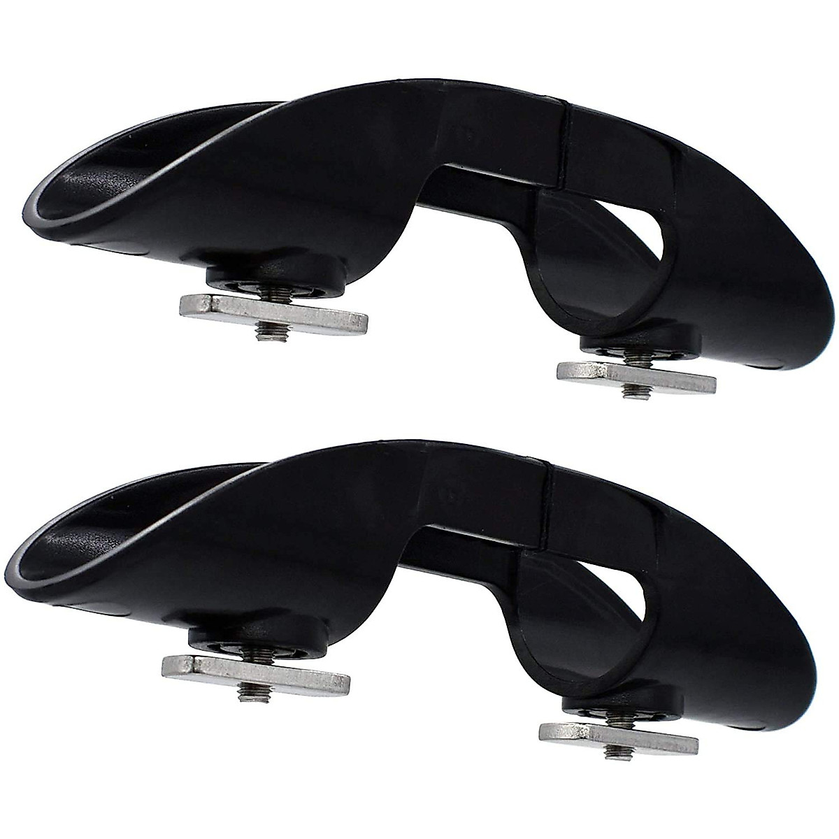 YYST Track Mount Kayak Paddle Clip Track Mount Paddle Holder Fishing Net Clip w Track Mount U Style - No Track, No Paddle (2)