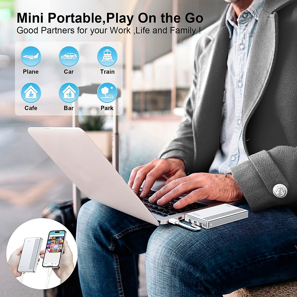 ySky Portable External Hard Drive for iPhone iPad MacBook Computer,1TB Photo Stick USB Storage Device for Memory Extension of iOS & USB C Android Phones& Windows PC【MFi Certified,One-Touch Backup】