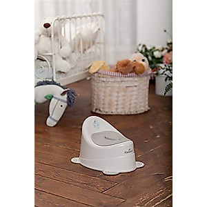 KID WICK Snail Potty Training Seat with Steady, Anti-Slip Design and Closeable Lid, Comfortable and Supportive Trainer for Boys and Girls,Improved Stability for Small Toddlers,BPA Free,Grey - KU040402