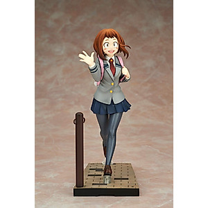 Bell Fine My Hero Academia: Konekore: Ochaco Uraraka (Uniform Version) 1:8 Scale PVC Figure, Multicolor