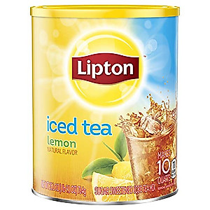 Lipton Lemon Iced Tea Mix, Sweetened, Makes 10 Quarts (Pack of 6)