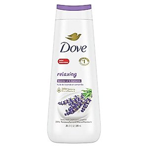 Dove Body Wash for Renewed, Healthy-Looking Skin Relaxing Lavender Oil & Chamomile Gentle Skin Cleanser with 24hr Renewing MicroMoisture 20 oz