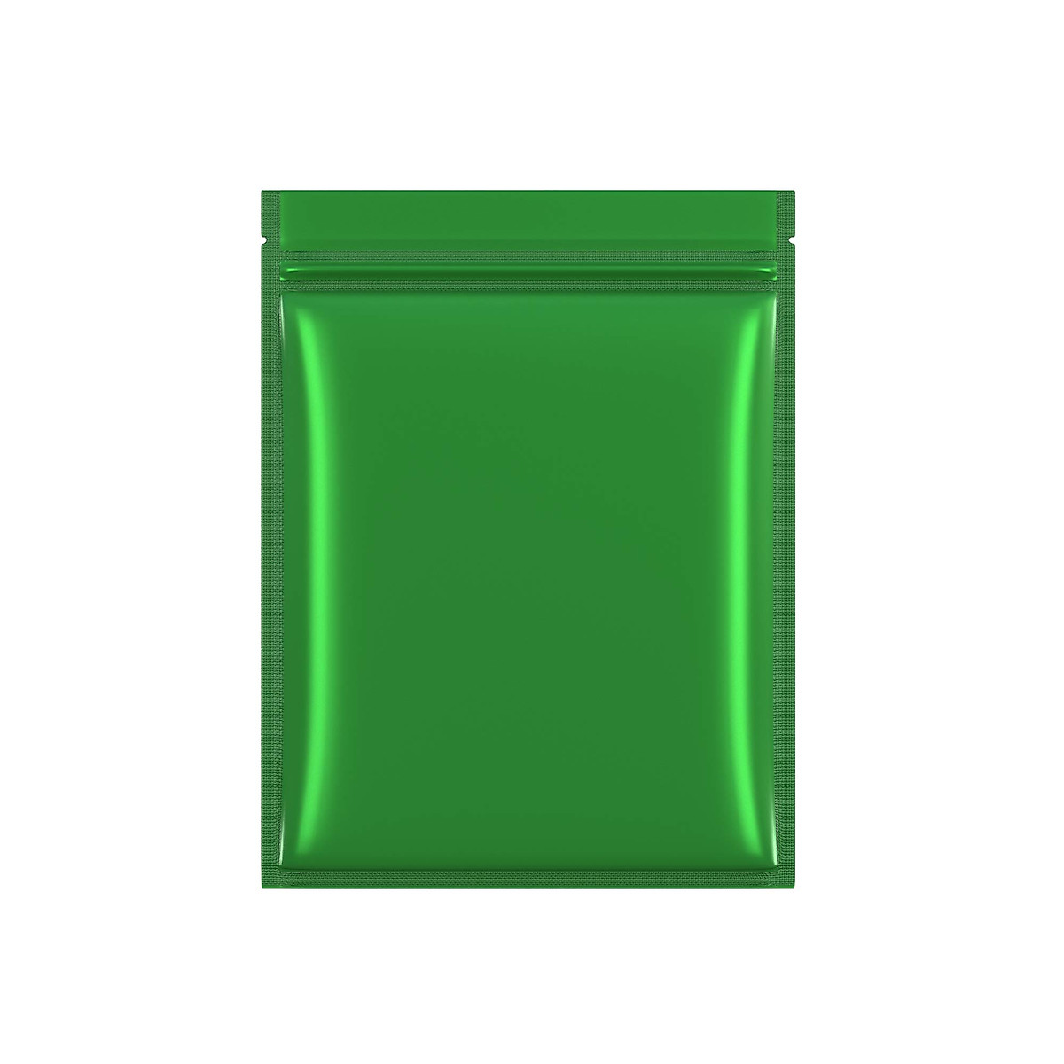 BYRDIES BAGS - Smell Proof Mylar 100 Count Resealable Heat Seal Food Safe Storage Pack With Clear Window - For Snacks Treats Jewelry Crafts Beads (3X4 Inch, Green)