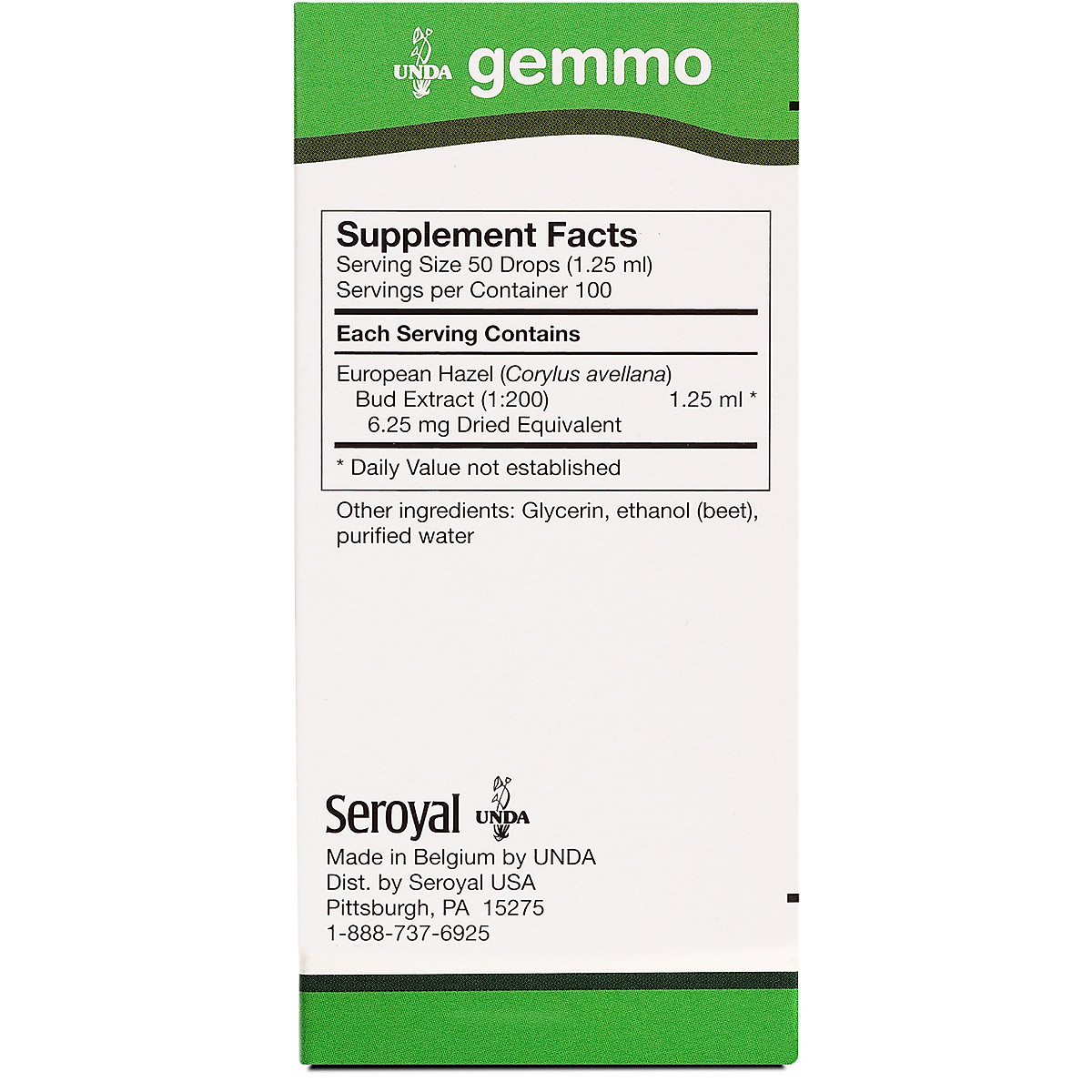 UNDA Gemmo Therapy Corylus Avellana | European Hazel Bud Extract | 4.2 fl. oz.