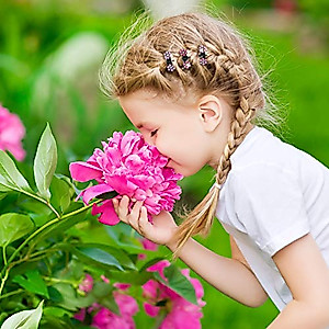 Syhood 96 Pieces Mini Hair Claw Clips, Rhinestone Mini Flower Hair Clips, Metal Clamps, Mix Colored Flower Accessories for Women Girls