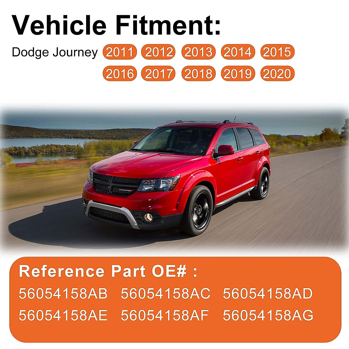 Boeeda Rear View Backup Camera Compatible with Dodge Journey 2011-2020 Park Assist Camera Replaces# 56054158AB 56054158AC 56054158AD 56054158AE 56054158AF 56054158AG (Dodge Journey 2011-2020)