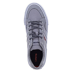 Levi's Mens Turner CZ Casual Fashion Sneaker Shoe, Grey/Black, 10.5 M