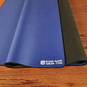 Board Game Playmat [3'x5'/Thick Super Cushioned/Stitched Edge/Water Resistant] with Carrying Case - for Tabletop Board Games, Card Games, RPG Games (Medium, Blue)