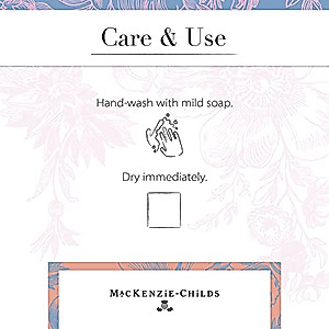 MACKENZIE-CHILDS Waste Bin, Bedroom and Bathroom Trash Can, Wastebasket, Royal Check