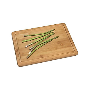 Lipper International Bamboo Wood Kitchen Cutting and Serving Board with Non-Slip Cork Backing, Large, 15-3/4" x 11-3/4" x 5/8"