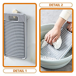 Cabilock Washing Washboard Hangable Plastic Washboard Washing Board Cleaning Laundry Washboard Household Non-slip Washboard Scrubbing Board for Laundry Hand Wash