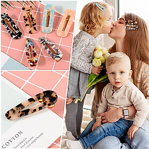 cridoz 12 Pcs Acrylic Resin Hair Barrettes Hair Clips for Women Hair Accessories