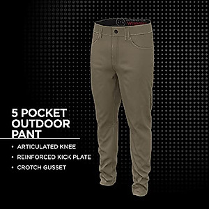ATG by Wrangler Men's 5 Pocket Outdoor Pant, Peat, 34W x 30L