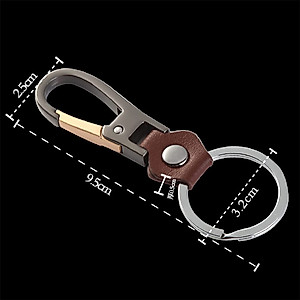 FSSGJYJ Leather Valet Key Chain Key Ring for Men and Women,Smart Gift Idea (Chrome)