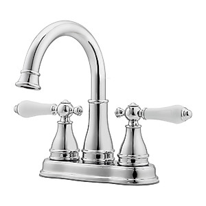 Pfister Sonterra Bathroom Sink Faucet, 4-Inch Centerset, 2-Handle, 3-Hole, Polished Chrome Finish, LFWL245PC