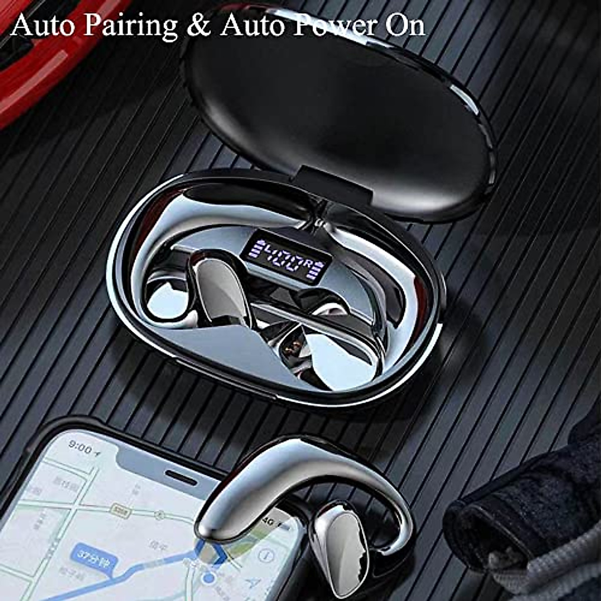 Luisport Open Ear Bluetooth Headphones Wireless Earbuds Bluetooth Earbuds Bluetooth Headphones Wireless Headphones Bluetooth Earphones Wireless Earphones(S900-Black)