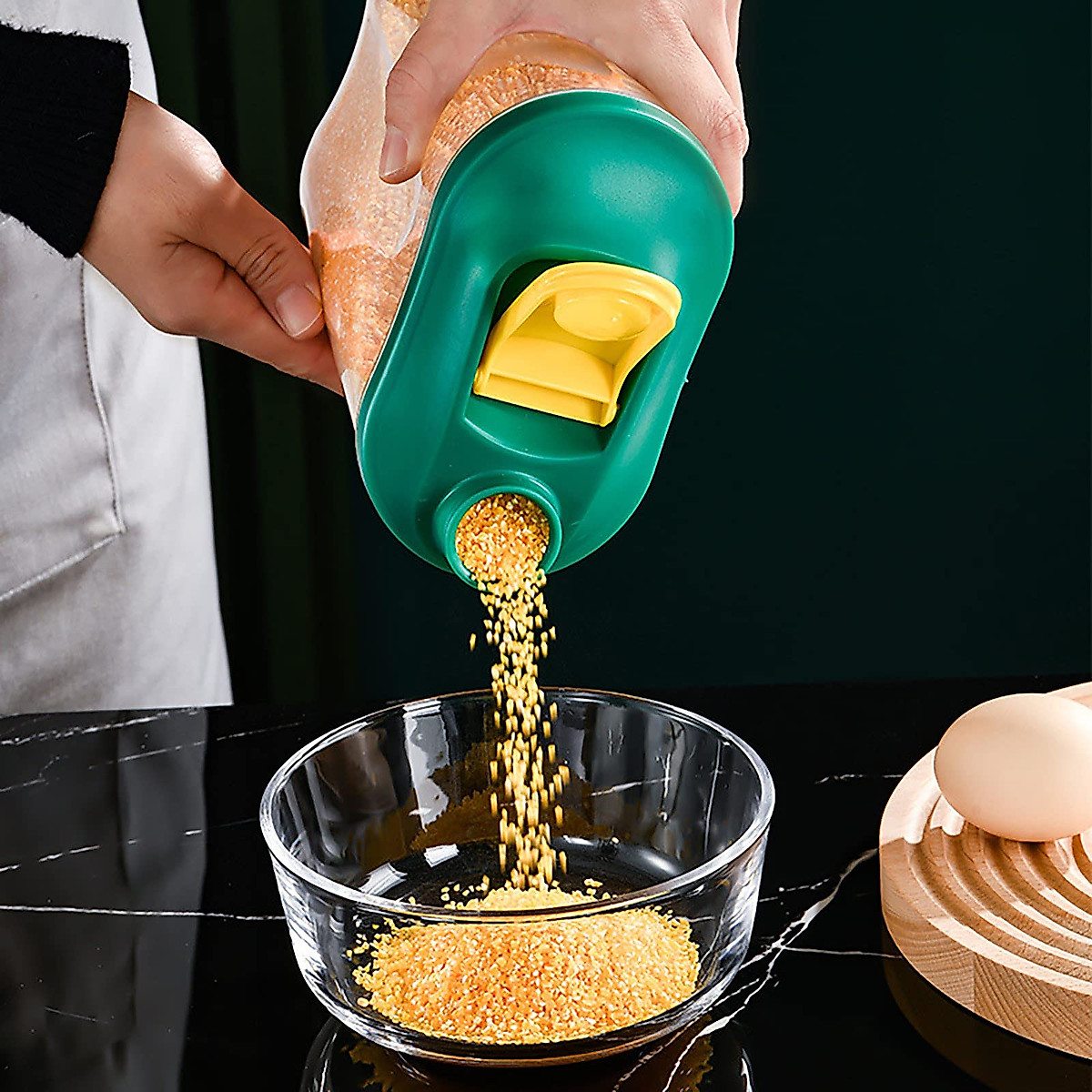 Prime Food Storage Container with Lids and Pour Spout BPA Free Airtight Storage for Kitchen and Pantry Portable Organizer for Spaghetti Sugar Rice Cooker Pasta Cereal Spices Dry Goods