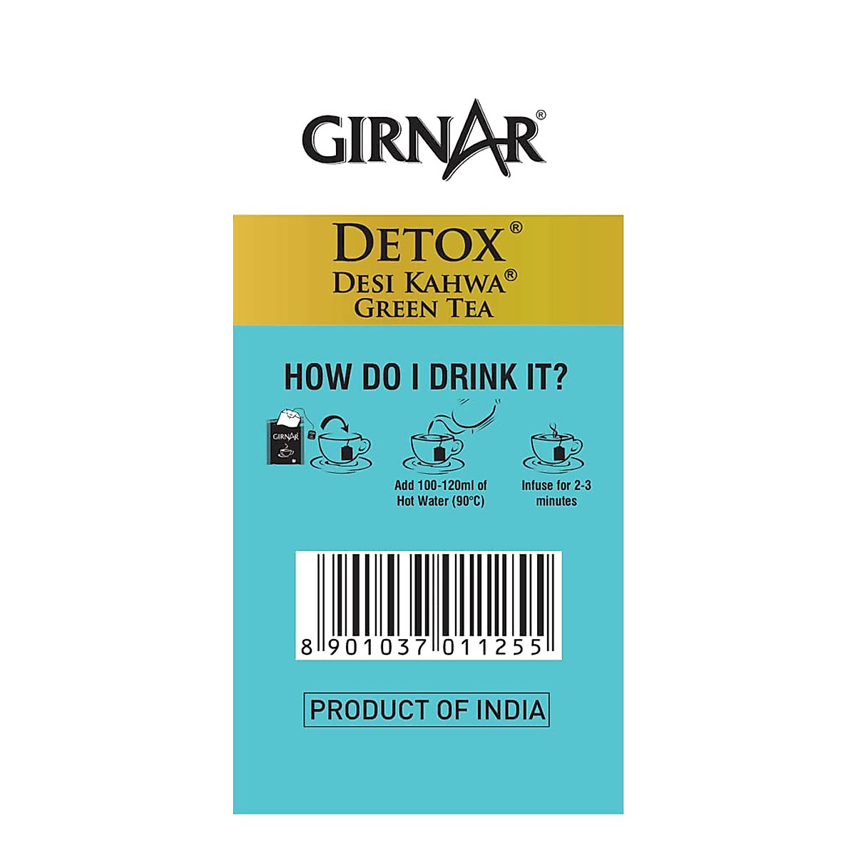 Girnar Detox Green Tea, (36 Teabags)