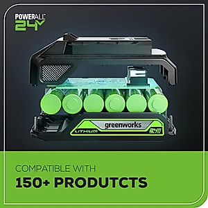 Greenworks 24V Brushless Cordless Drill Kit, 310 in./lbs, 18+1 Position Clutch, 1/2 '' Keyless Chuck, Variable Speed, (2)2Ah Batteries with 2A Charger, LED Light, 8pcs Drill Bits with Tool Bag
