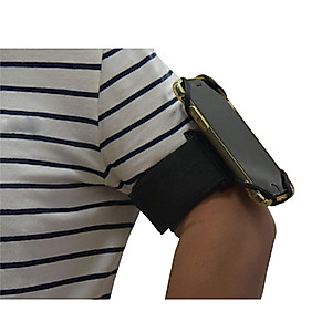 Chuangxinfull Universal Cell Phone Armband Wristband, 360° Rotatable Sports Armband, Universal Cell Phone Holder for Running Hiking Biking, fit 4 to 7 inch Smartphones (Black)