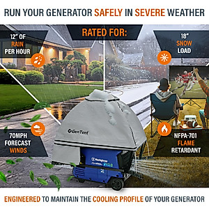 GenTent Generator Running Cover - Inverter Kit (Standard, Grey) - for Fully Encased Inverter Generators